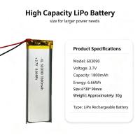 China 603090 3.7V 1800mAh 903090 3.7V 3000mAh Lithium Polymer Battery for Fingerprint Lock Walkie Talkie Smart Wearables for sale