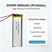 China 603090 3.7V 1800mAh 903090 3.7V 3000mAh Lithium Polymer Battery for Fingerprint Lock Walkie Talkie Smart Wearables for sale