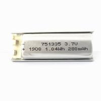 China 751335 3.7V 280mAh Li-Polymer Battery 3A Discharge Rate Suitable for Sprayers Electronic Toy Guns and Drones. for sale