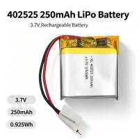 China Rechargeable Lithium Polymer Battery Model 402525 3.7V, 250mAh Small Form Factor Pouch Battery for sale