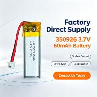 China Ultra-thin 350926 Lithium Polymer Battery 3.7V 60mAh Multi-size  Multi-spec Li-po Cells for All Kinds of Electronic Products for sale