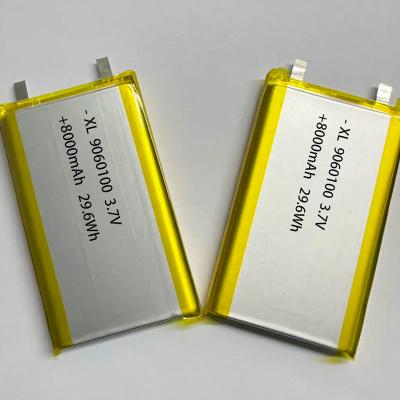China 3.7V 8000mAh 9060100 Soft Pack Li-po Battery Safe Stable Discharge Lithium Cell for Camping Power Station Monitoring Equipment for sale
