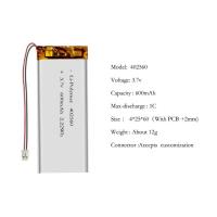 China 402560 XL 3.7V Li-Polymer Battery with PCB Connector 600mAh 4x25x60mm 1C Discharge Rate for LED Light Strips for sale