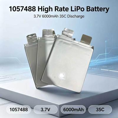 China High Rate 35C 1057488  3.7V 6000mAh Large Capacity Single Lipo Cell for  Drone Jump Starter Power Source for sale