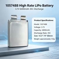 China High Rate 35C 1057488  3.7V 6000mAh Large Capacity Single Lipo Cell for  Drone Jump Starter Power Source for sale