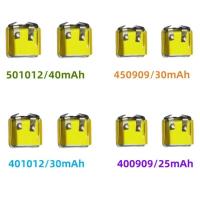 China 401012 400909 401010 450910 501010 501012 581013 DIY Battery Cell Small TWS Lipo Battery 3.7v Rechargeable Polymer Battery for sale
