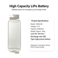 China 10264145 High Discharge Rate Lithium Polymer Battery 3.7V 8200mAh 60C Rechargeable Pouch Cell for Jump Starter RC Models for sale
