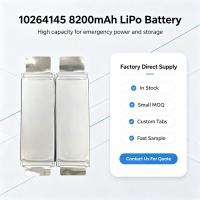 China 10264145 High Discharge Rate Lithium Polymer Battery 3.7V 8200mAh 60C Rechargeable Pouch Cell for Jump Starter RC Models for sale