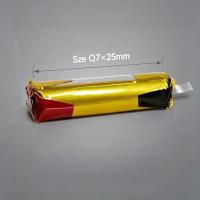 China 07250 3.7V-4.2V 80mAh Li Polymer Lithium Ion Battery 7*25mm 1C Discharge Rate 300 Cycles 3.5g with Nickel Tabs for sale