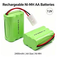 China 1.2v NI-MH AA Battery Cell 2000mah 2200mah 2400mah 2600mah 6S1P 7.2v Battery Pack with JST Connector for sale