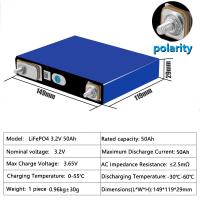 China 3.2V 50ah Prismatic Lifepo4 Lithium Ion Battery Cell LFP Anode Material 12V Golf Carts Power Tools for sale