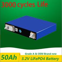 China 3.2V 50ah Prismatic Lifepo4 Lithium Ion Battery Cell LFP Anode Material 12V Golf Carts Power Tools for sale
