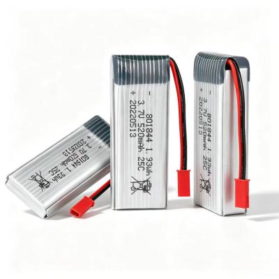 China 801844 3.7v-4.2v 25C High Discharge Rechargeable Li-Polymer Battery 520mAh 300 Cycles 13.5g LiCoO2 Cathode for UAV Drone for sale