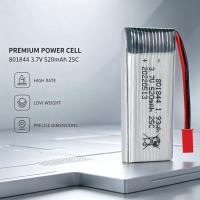 China 801844 3.7v-4.2v 25C High Discharge Rechargeable Li-Polymer Battery 520mAh 300 Cycles 13.5g LiCoO2 Cathode for UAV Drone for sale