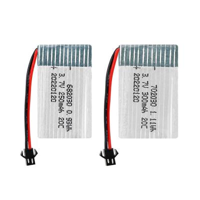 China 682030 3.7V 4.2V Max 250mAh 300mAh LiPo Battery 20C Pouch Cell UAV Drone Aircraft XH2.54 SM JST PH2.0 PH1.25 Connector for sale