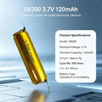 China 08300 3.7V 120mAh 65500  3.7v150mAh Cylindrical  Rechargeable Li-ion Cell for Translation Pen for sale
