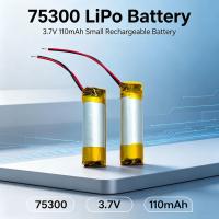 China 75300  3.7V 110mAh 70240 75mAh  70350 130mAh Cylindrical Rechargeable Li-po Cell for Small Electronic Devices for sale