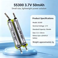 China Rechargeable 55300 Li-po Battery 3.7 Volt 50mAh Lithium Polymer Cell for Mini Electronics for sale