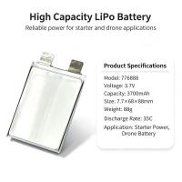 China 776888 3.7V 3700mAh 35C High Rate Rechargeable Lithium Polymer Battery for Jump Starter for sale