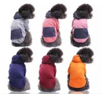 China Casual Sporty Style Warm Puppy Dog Cloth Thickened Soft Solid Color Pet Hoodies for sale