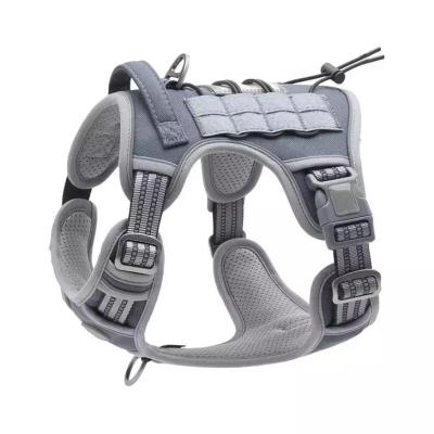 China Manufacture High Quality K9 Reflective Breathable Tactical Adjustable Luxury Dog Harness For Pet for sale