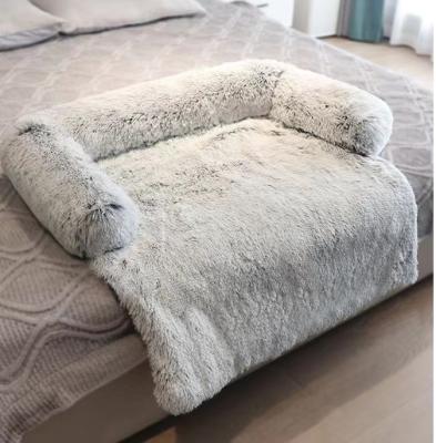 China High Quality Personalized Soft Plush Large Pet Sofa Couch Cat Dog Premium Bed For Furniture for sale