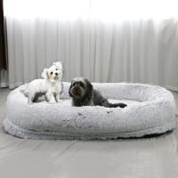 China Wholesale High Quality 160cm Human Washable Non-Slip Long Plush Giant Fluffy Pet Bed For Cats And Dogs for sale