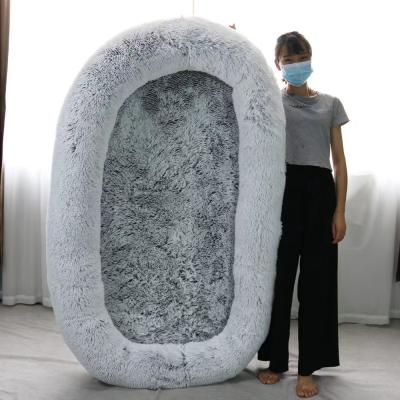 China Manufacture 160cm Non-Slip Washable Long Plush Giant Fluffy Pet Bed For Cat Dog For Pet Animals for sale