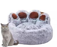 China Amazon Hot Sale Nice Quality Pet Winter Soft Warm Heating Nest Round Donut Bed For Pet Dog Cat for sale