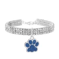 China Amazon Hot Selling Cute Dog Accessories Shining Collar With Crystal For Pet Dog Cat for sale