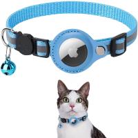 China Nice Quality Adjustable Pet Collar Locator Accesstory  Cat Collar With Reflective Stripe For Apple Airtag for sale