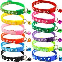 China Factory Wholesale Cat Collar Pet Bell Collar Multi Color Cat Accessory Safety Buckle Collar For Cat And Puppy for sale