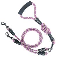 China Pet leash durable 4 colors double dog leash for sale