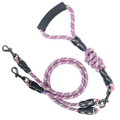 China Pet leash durable 4 colors double dog leash for sale