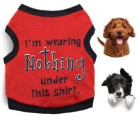China Dog Clothes 8 Patterns Classic Lightweight Breathable With Funny Letters for sale