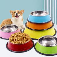 China Pet bowl non-slip stainless steel for feeding and drinking for sale