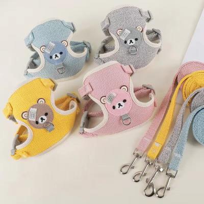 China Pet Harness Beathable Adjustable Cutomized for Small Teddy Dogs for sale