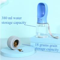 China Dog Travel Water Bottle 2 In 1 Pet Feeders Detachable O Shaped for sale