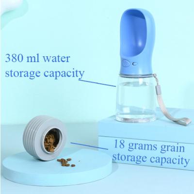 China Dog Travel Water Bottle 2 In 1 Pet Feeders Detachable O Shaped for sale