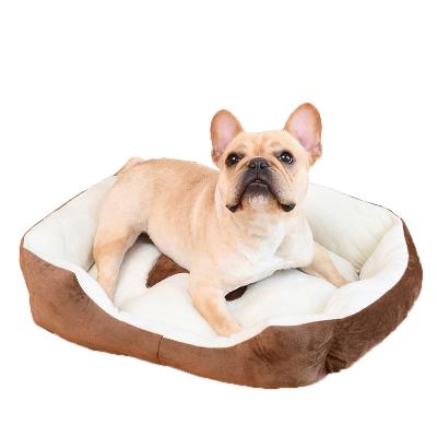 China Thick Stress Free Square Pet Calming Beds Warm Ventilated 90cm Dog Bed ODM for sale