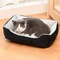 China Luxury Cat Pet Calming Beds Cushion XXS XS S Rectangle Fluffy Dog Bed for sale