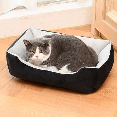 China Luxury Cat Pet Calming Beds Cushion XXS XS S Rectangle Fluffy Dog Bed for sale