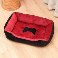 China Wear Resistant PP Cotton Filled Pet Calming Beds Luxury Orthopedic Dog Beds for sale