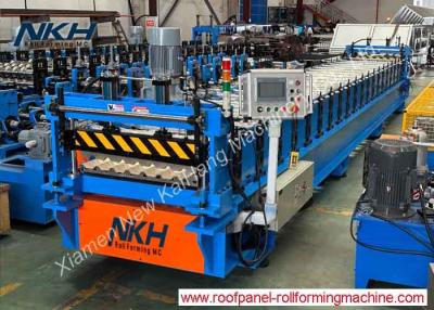 China Roof Panel Roll Forming Machine Equipped with Hydraulic Uncoiler and PLC Control System for Roofing Sheet Fabrication for sale