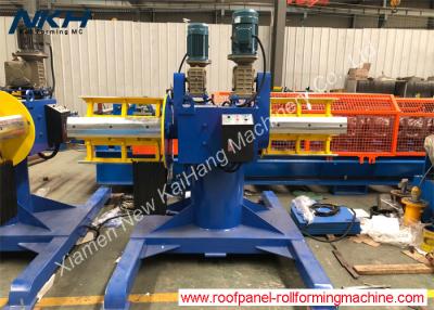 China Twin Head Driven Un Coiler Color Customized For Boltless Roofing Roll Former for sale