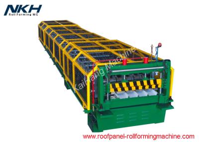 China Trapezoidal Roof Panel Roll Forming Machine With PLC Control System for sale