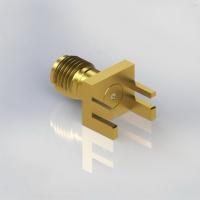 China Customized Edge Mount Connector , 3.5mm Female RF Coaxial Connector For PCB Mount for sale