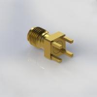China Customized Edge Mount Connector , 3.5mm Female RF Coaxial Connector For PCB Mount for sale