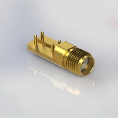 China Edge Mount SMA PCB Connector Female 4 Pole To PCB RF Coaxial 26.5GHz With 015