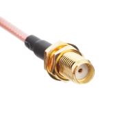 China Sma Female Gold Plated To Mcx Plug Right Angle Gold Plated Cable Assy With Heatshrink for sale
